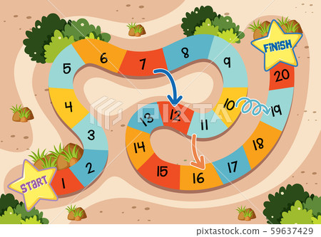 A simple board game template - Stock Illustration [59637429] - PIXTA