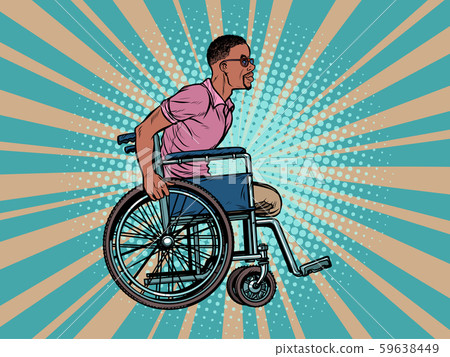 legless african man disabled veteran in a... - Stock Illustration ...