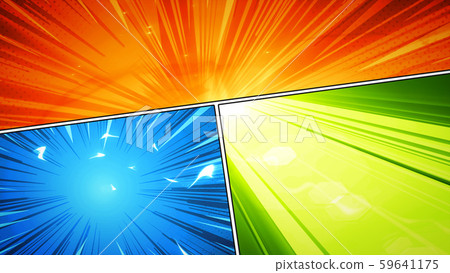 Comic Book Action Layout Background With Power Fx - Stock Illustration ...