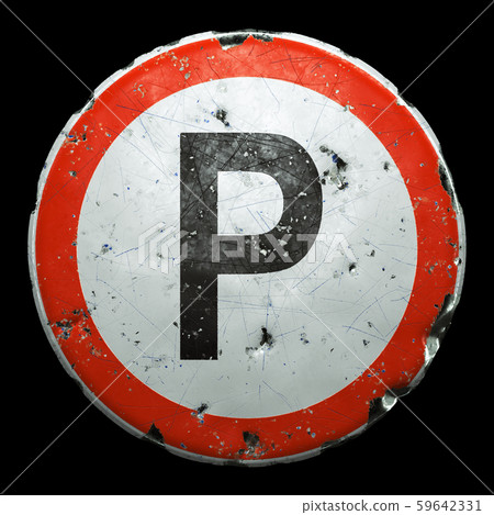 Public road sign in red and white with a... - Stock Illustration ...