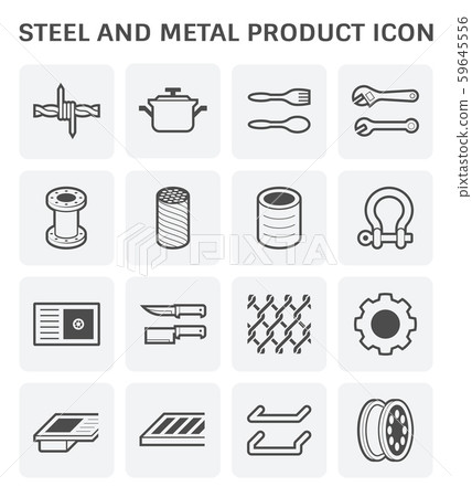 steel metal icon - Stock Illustration [59645556] - PIXTA