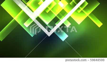 Neon glowing techno square rectangle lines,... - Stock Illustration ...