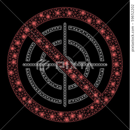 Bright Mesh Wire Frame No Aim with Flash Spots - Stock Illustration ...