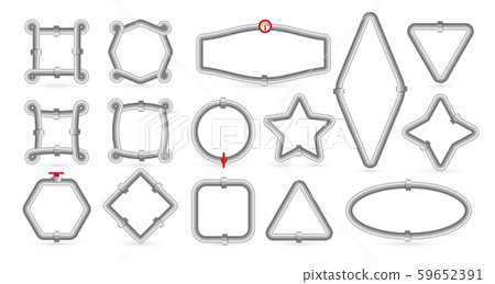 Water pipes vector creative color borders set - Stock Illustration ...