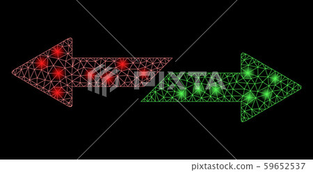 Flare Mesh 2D Exchange Arrows with Flare Spots - Stock Illustration ...