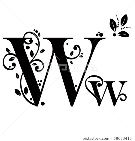 Decorated Alphabet with vintage vector, Letter... - Stock Illustration ...