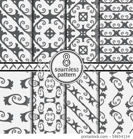 Set of seamless lacy patterns. - Stock Illustration [59654134] - PIXTA
