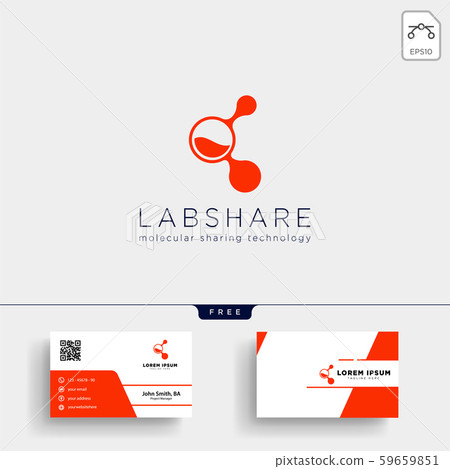 laboratory share technology logo template and - Stock Illustration ...