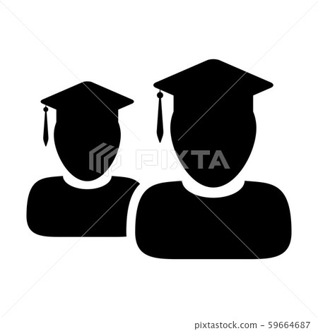 Student icon vector male group of person profile - Stock Illustration ...