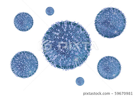 Illustration of influenza (white background) - Stock Illustration ...
