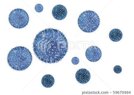 Illustration of influenza (white background) - Stock Illustration ...