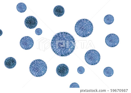 Illustration of influenza (white background) - Stock Illustration ...