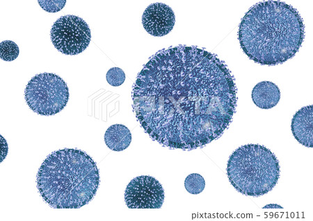 Illustration of influenza (white background) - Stock Illustration ...