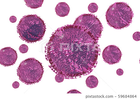 Illustration of influenza (white background) - Stock Illustration ...