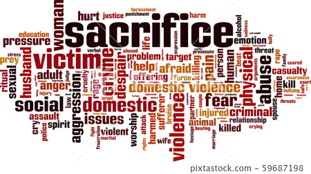 Sacrifice word cloud - Stock Illustration [59687198] - PIXTA