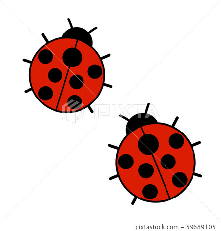 Two ladybugs - Stock Illustration [59689105] - PIXTA