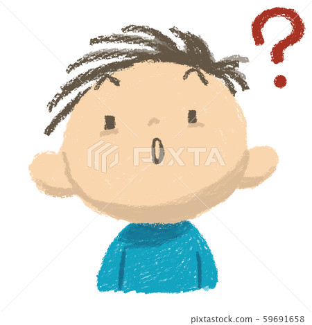 Boy's facial expression / Hatena? Doubt - Stock Illustration [59691658 ...