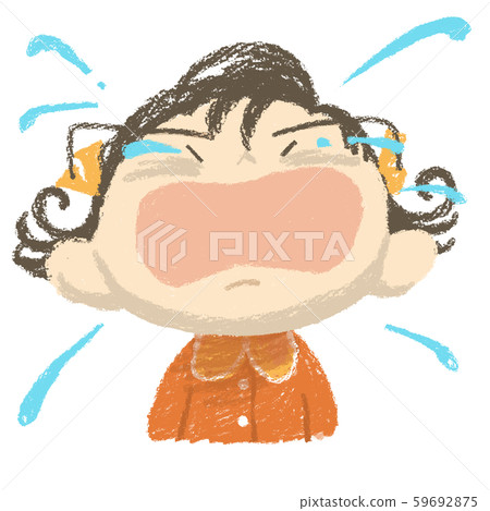 Girl's facial expression, eh, crying - Stock Illustration [59692875 ...
