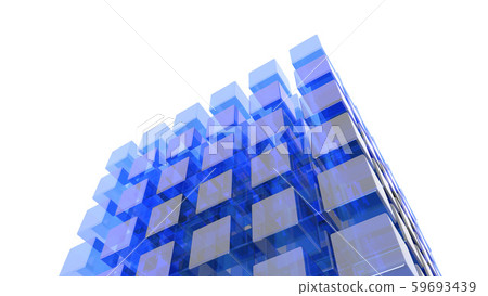See-through block, cube, cube, clear plastic... - Stock Illustration ...