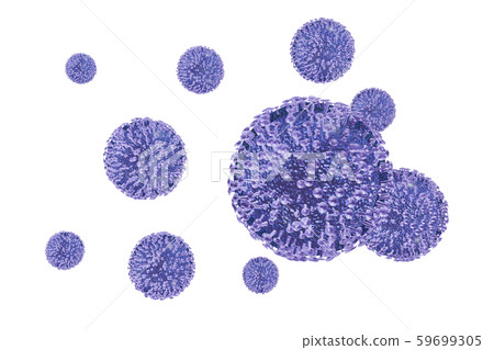 Illustration of influenza (white background) - Stock Illustration ...