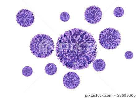 Illustration of influenza (white background) - Stock Illustration ...