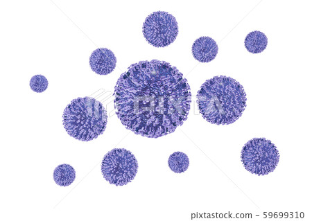 Illustration of influenza (white background) - Stock Illustration ...