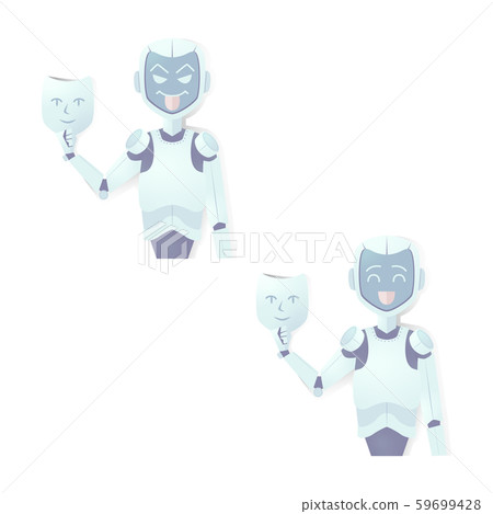 AI robot front and back - Stock Illustration [59699428] - PIXTA