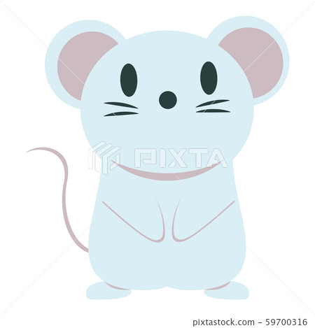 Blue mouse (red color) 03 - Stock Illustration [59700316] - PIXTA