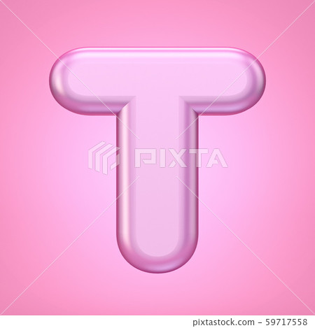 Pink font Letter T 3D - Stock Illustration [59717558] - PIXTA