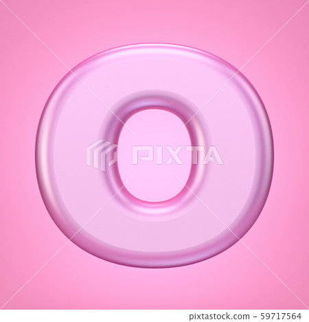 Pink font Letter O 3D - Stock Illustration [59717564] - PIXTA