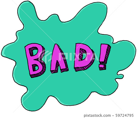 Bad speech doodle style [hand drawn] [digital... - Stock Illustration ...