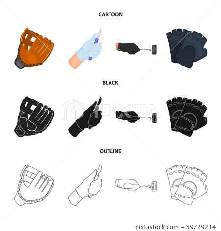 Vector design of knitted and keeper symbol. Set... - Stock Illustration ...