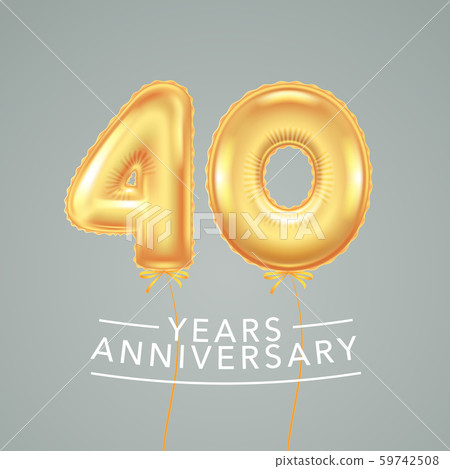 40 years anniversary vector logo, icon.... - Stock Illustration ...