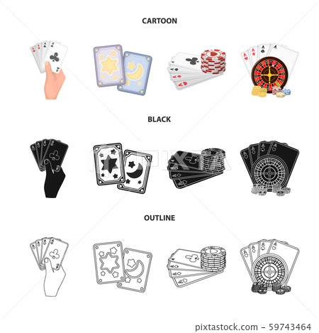 Isolated object of game and magic logo. Set of... - Stock Illustration ...