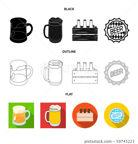 Vector design of minimal and pint logo. Set of... - Stock Illustration ...