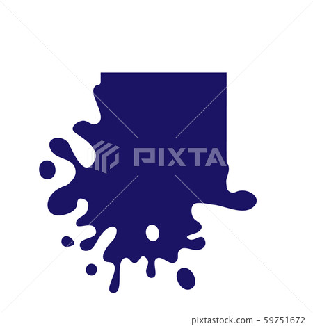 Dripping square dark blue icon. Liquid paint - Stock Illustration ...