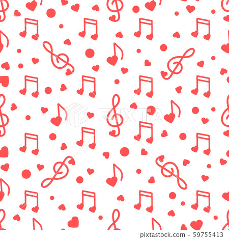 Notes, hearts Romantic pattern. Valentine's day - Stock Illustration ...