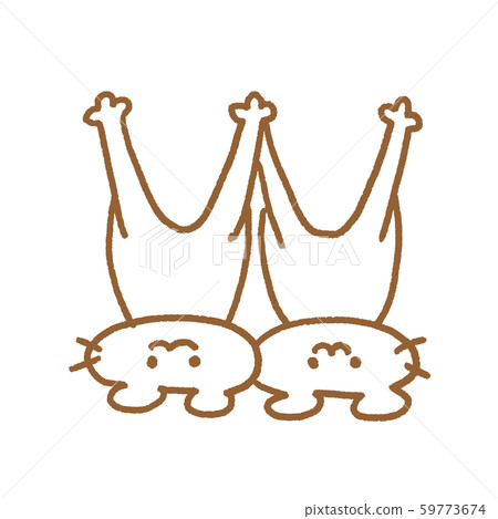 W pose mouse - Stock Illustration [59773674] - PIXTA