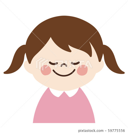 Little girl ① (safe face) - Stock Illustration [59775556] - PIXTA