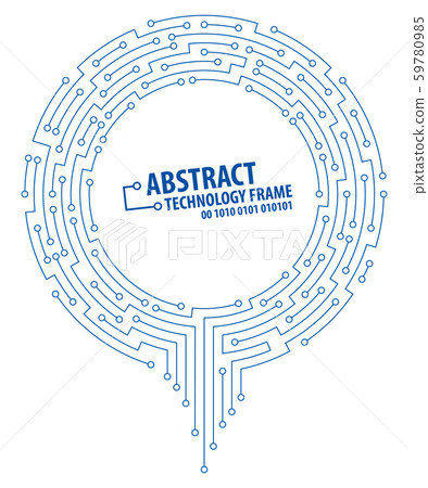 Abstract technology round frame - Stock Illustration [59780985] - PIXTA