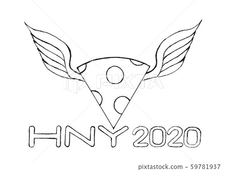 R2 New Year's card material (HNY) - Stock Illustration [59781937] - PIXTA