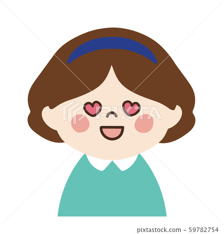 Little girl ③ (your favorite face) - Stock Illustration [59782754] - PIXTA