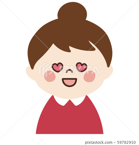 Little girl ② (your favorite face) - Stock Illustration [59782910] - PIXTA