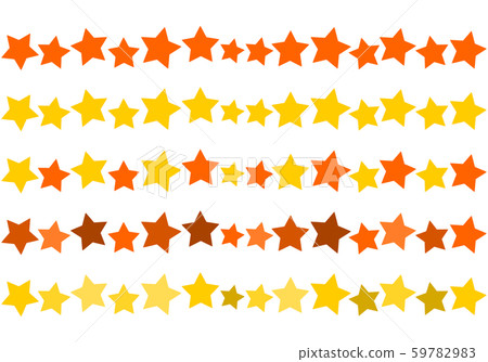 Line set of yellow and orange stars - Stock Illustration [59782983] - PIXTA