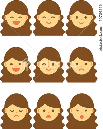 Girl 10-2 face - Stock Illustration [59784256] - PIXTA