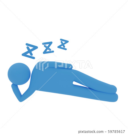Sleeping pictogram 3DCG - Stock Illustration [59785617] - PIXTA