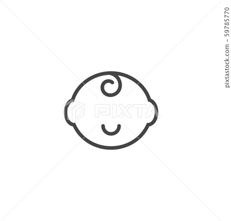 Baby head icon design template vector isolated - Stock Illustration ...