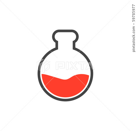 Flask science lab graphic design template - Stock Illustration ...