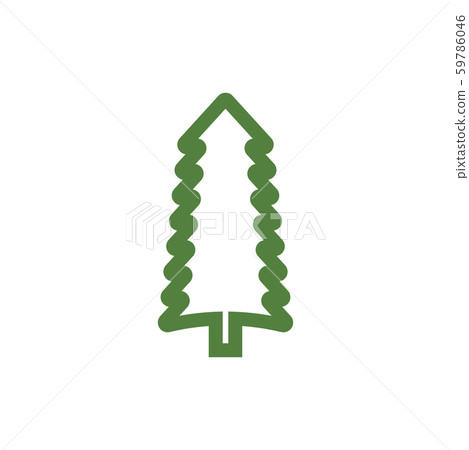 Cedar tree graphic design template vector isolated - Stock Illustration ...