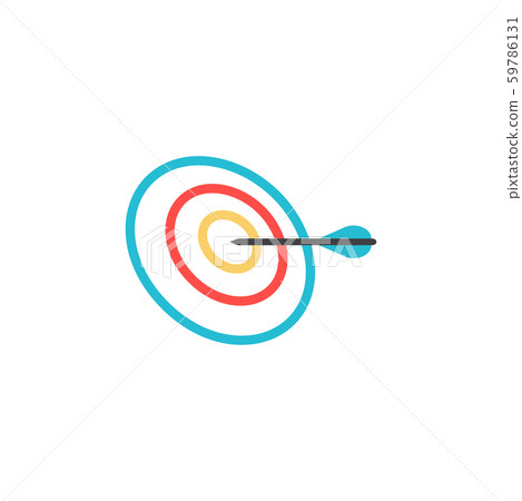 Target graphic design template vector isolated - Stock Illustration ...